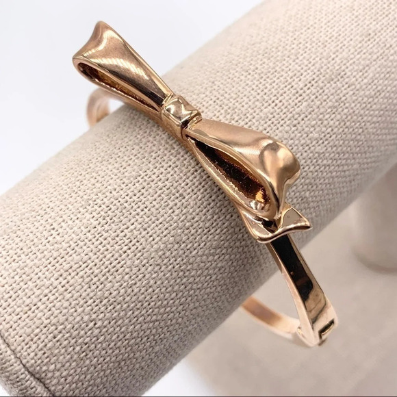 kate spade | Jewelry | Kate Spade Love Notes Rose Gold Hinged Bangle ...